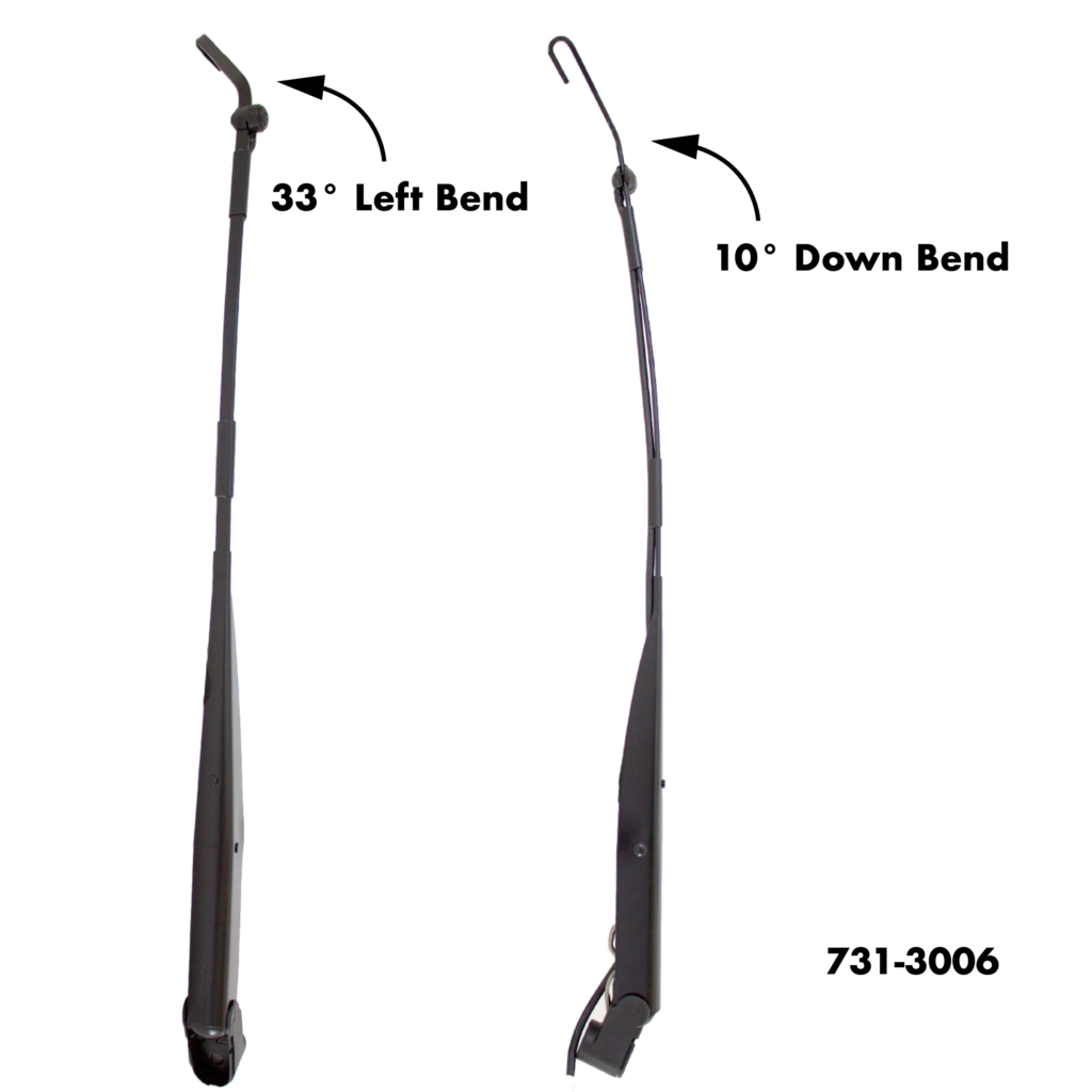 Commercial Duty Radial RV Wiper Arm, Wet, Tapered Knurl Interface - AM ...