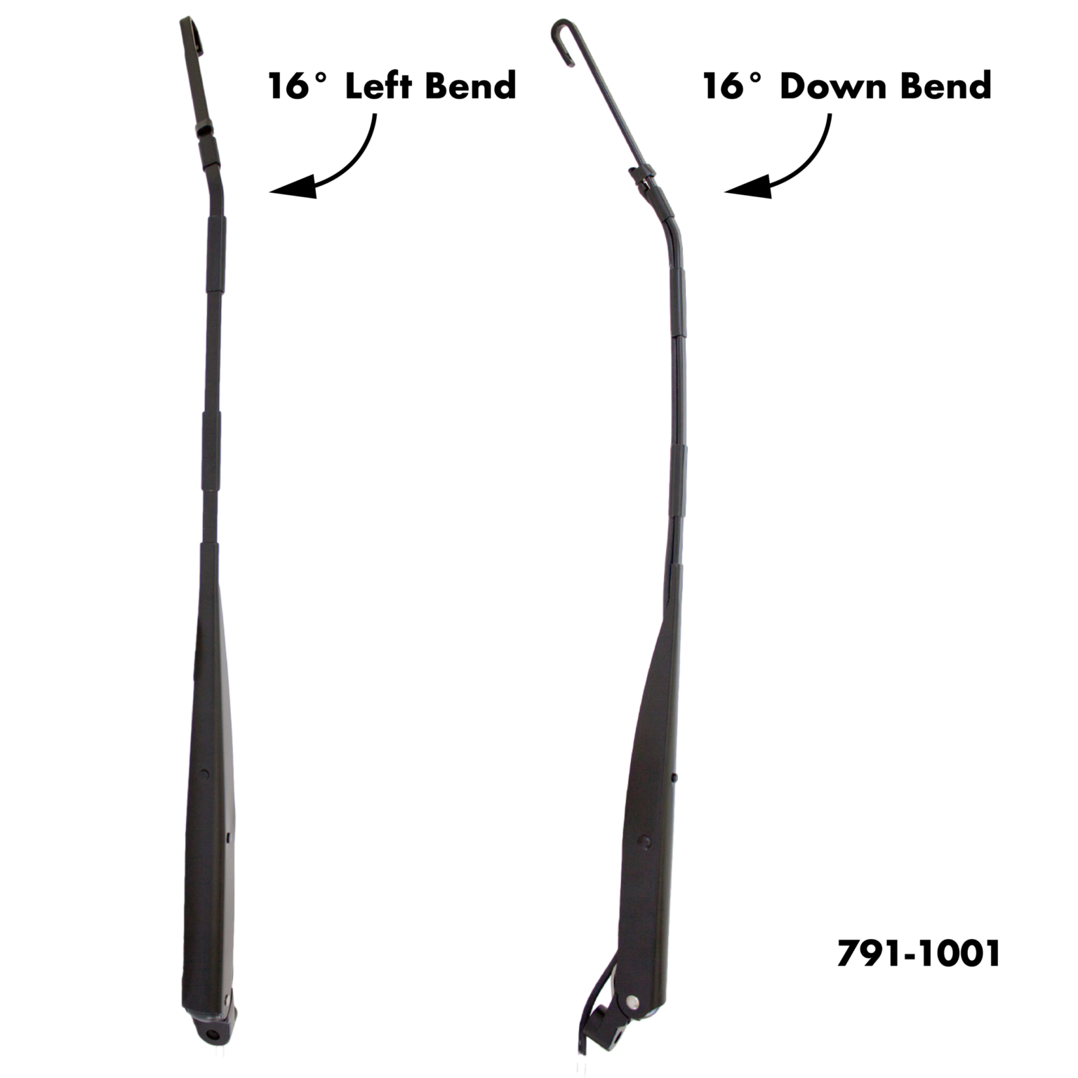 Commercial Duty Radial RV Wiper Arm, Wet, Tapered Knurl Interface - AM ...